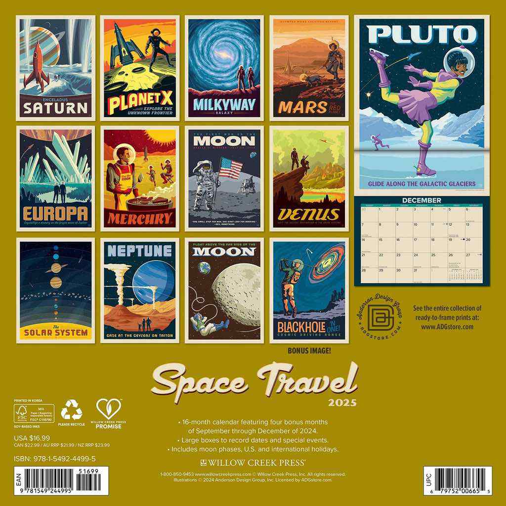 Retro Space Poster Galaxy, Spaceship And Outer Space Vintage Posters,