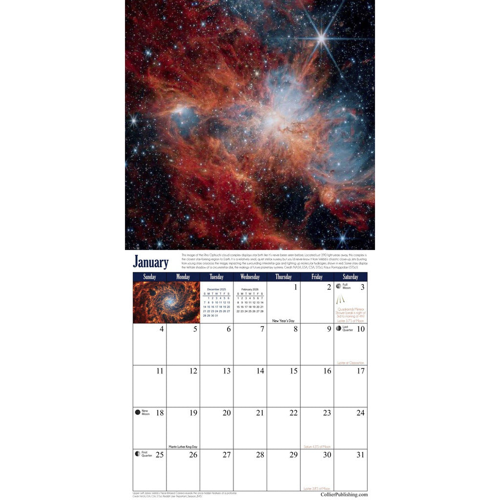 James Webb Space Telescope 2026 Wall Calendar - JWST Astronomy Gift ...