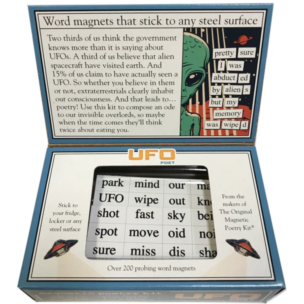 UFO Poet Magnetic Poetry Kit - Space Alien Word Magnets! - Space gift ...