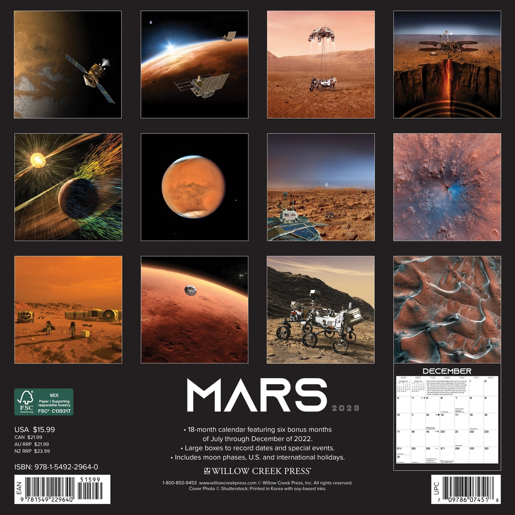 Planet Mars Calendar