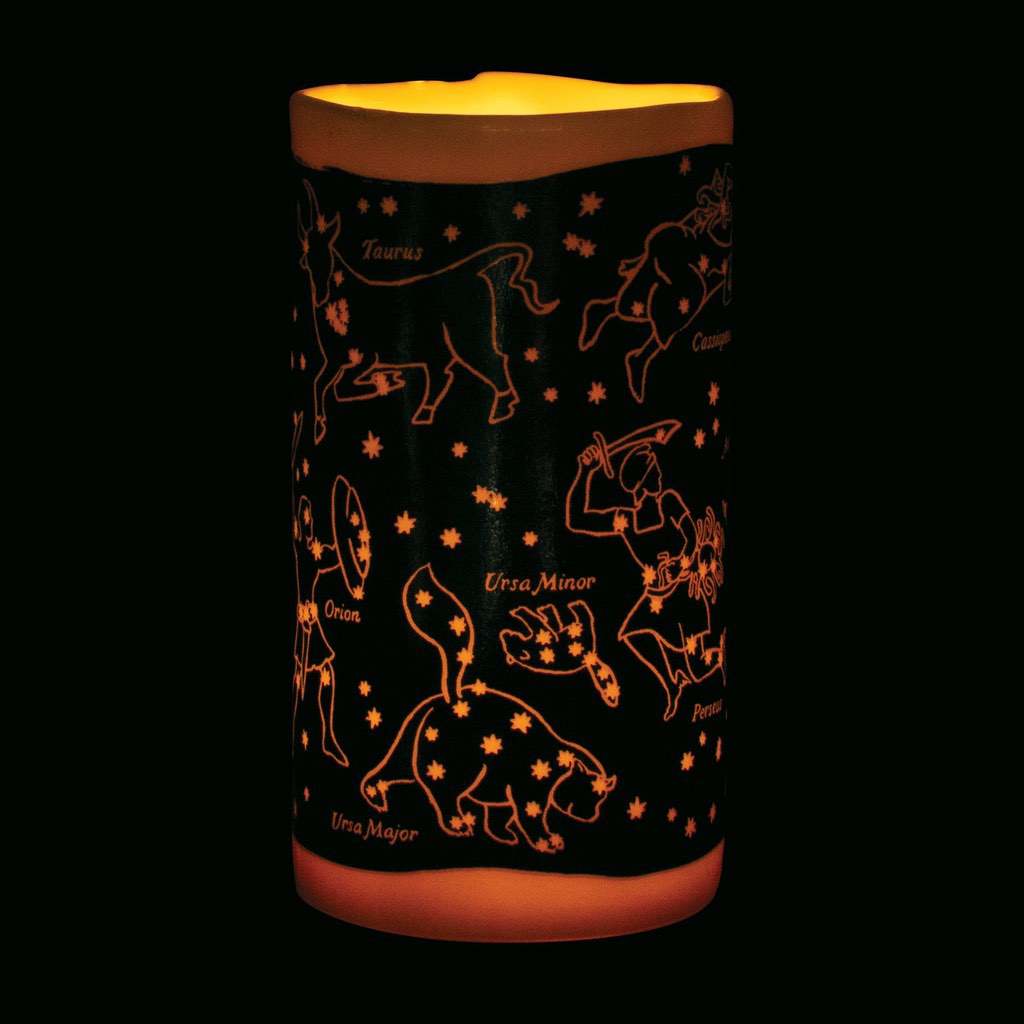 Constellations Heat Transforming Porcelain Tea Light Holder, Night ...